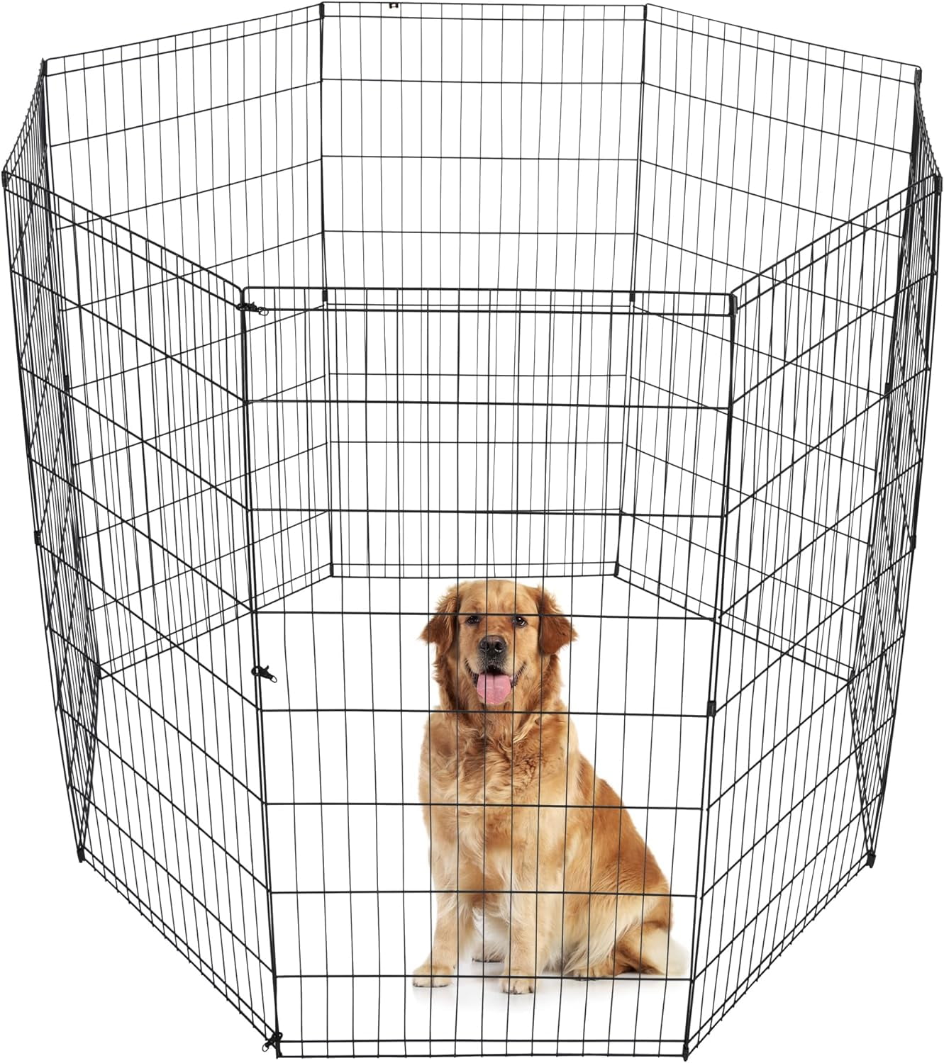 8 Panel 30 Inch Foldable Metal Exercise Dog Playpen, Wire Pet Play Pen ...
