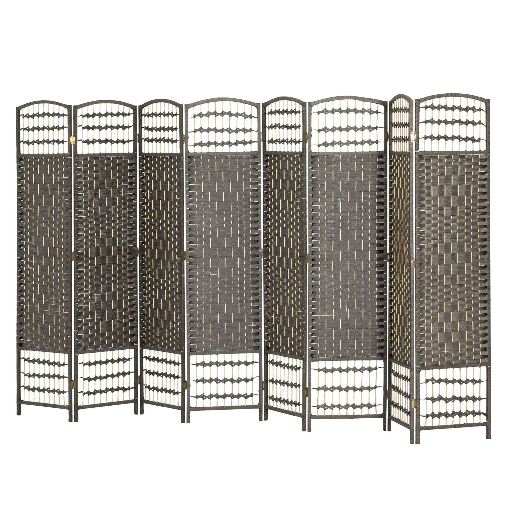 8 Panel Folding Portable Privacy Screen Fiber Room Partition for Home ...