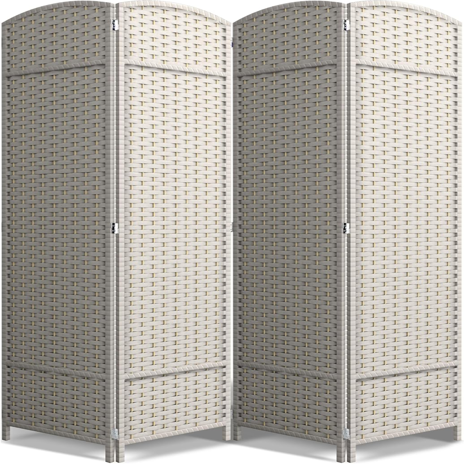 8 Panel Room Divider 6 ft. Tall - Privacy Screen Extra Wide Double ...