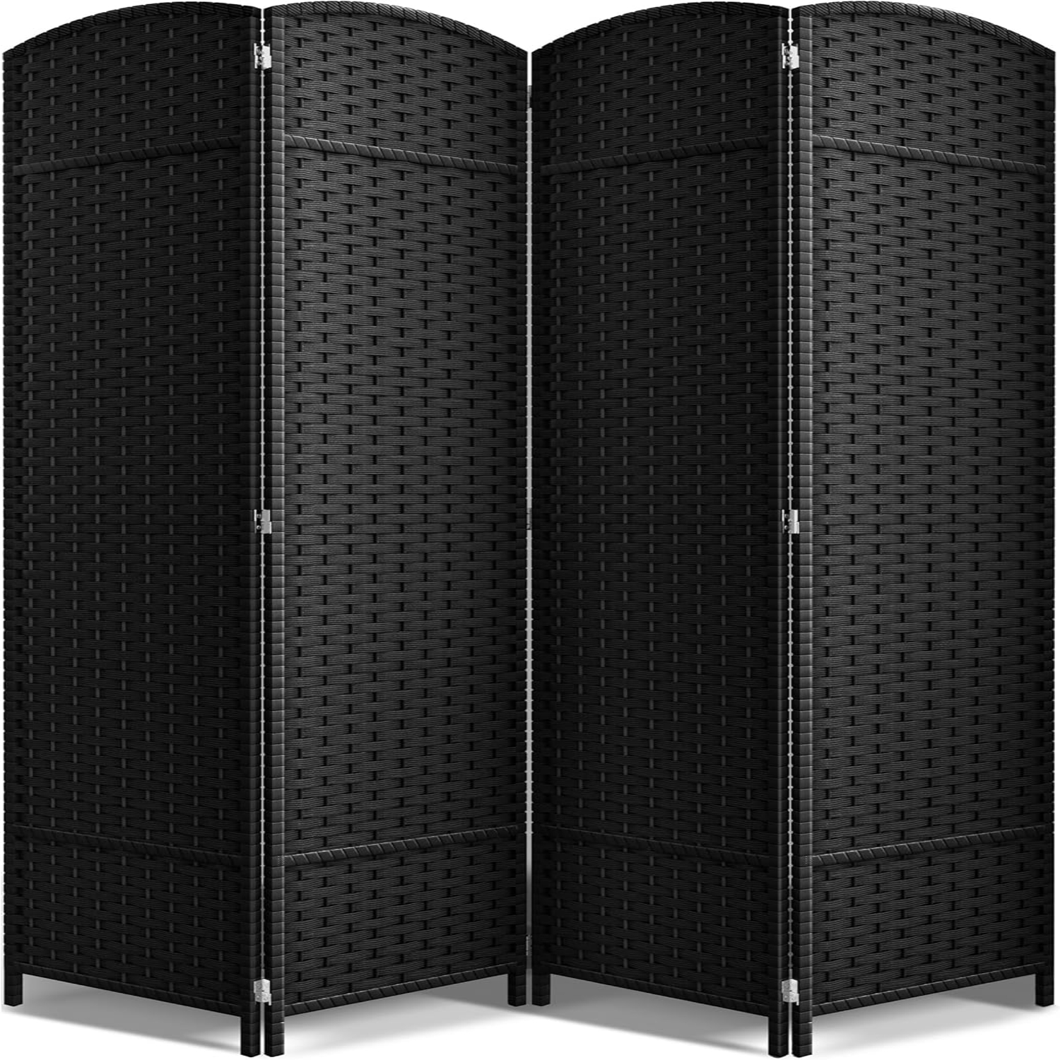 8 Panel Room Divider 6 ft. Tall - Privacy Screen Extra Wide Double ...