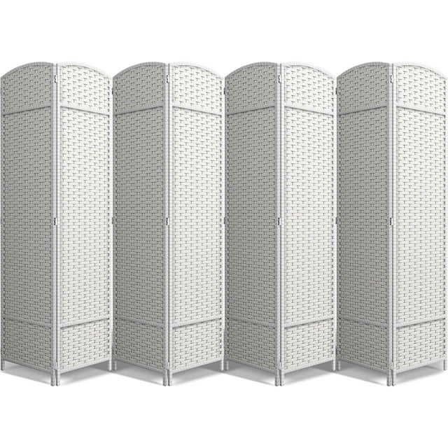 8 Panel Room Divider 6 ft. Tall - Privacy Screen Extra Wide Double ...
