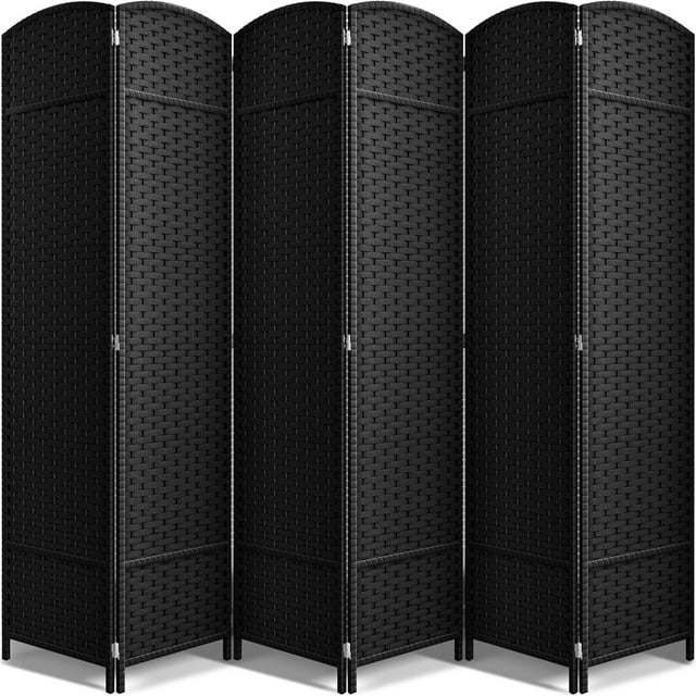 8 Panel Room Divider 6 ft. Tall - Privacy Screen Extra Wide Double ...