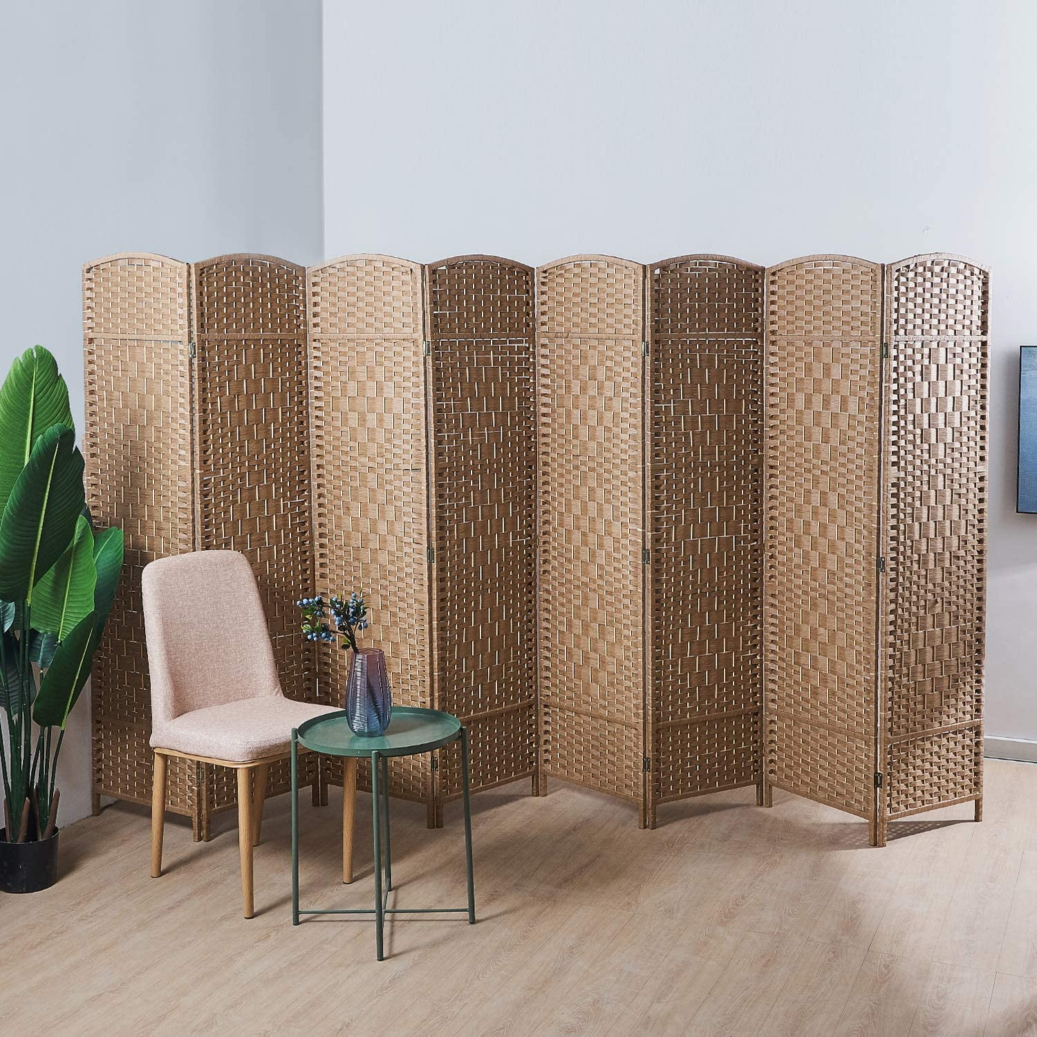 8 Panel Room Divider,6Ft Folding Privacy Screen,Tall - Extra Wide ...