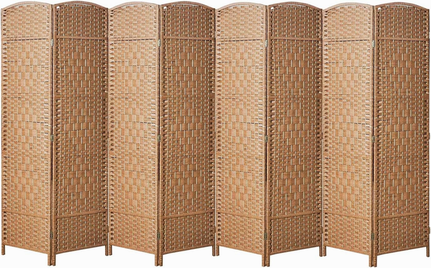 8 Panel Room Divider,6Ft S Privacy Screen,Tall - Extra Wide Foldable ...