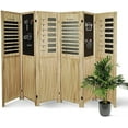 8 Panel Room Divider Folding Room Divider Privacy Screen 5.6Ft Tall ...