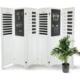 8 Panel Room Divider Folding Room Divider Privacy Screen 5.6Ft Tall ...