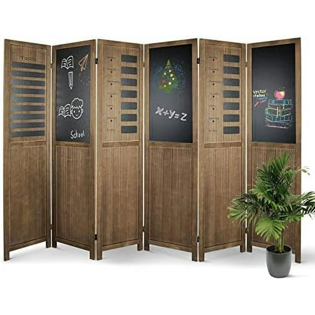 8 Panel Room Divider Folding Room Divider Privacy Screen 5.6Ft Tall ...