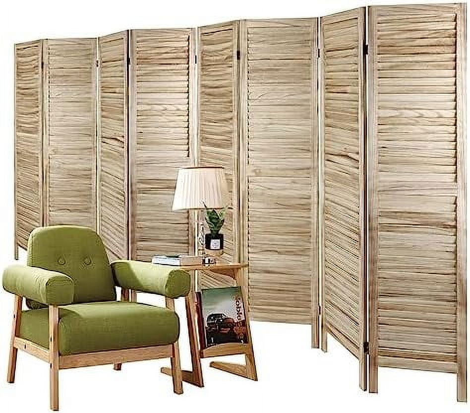 8 Panel Room Dividers 10.6 Ft Width Wood Room Divider and Partition ...