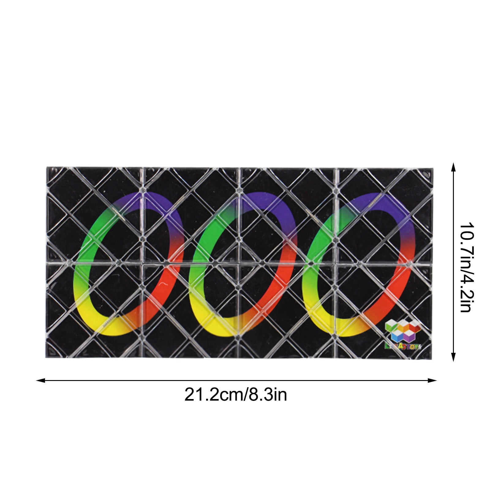8 Panels 3 Rings Magic Folding Puzzle Cube Toys for Kids Audlt Stress ...