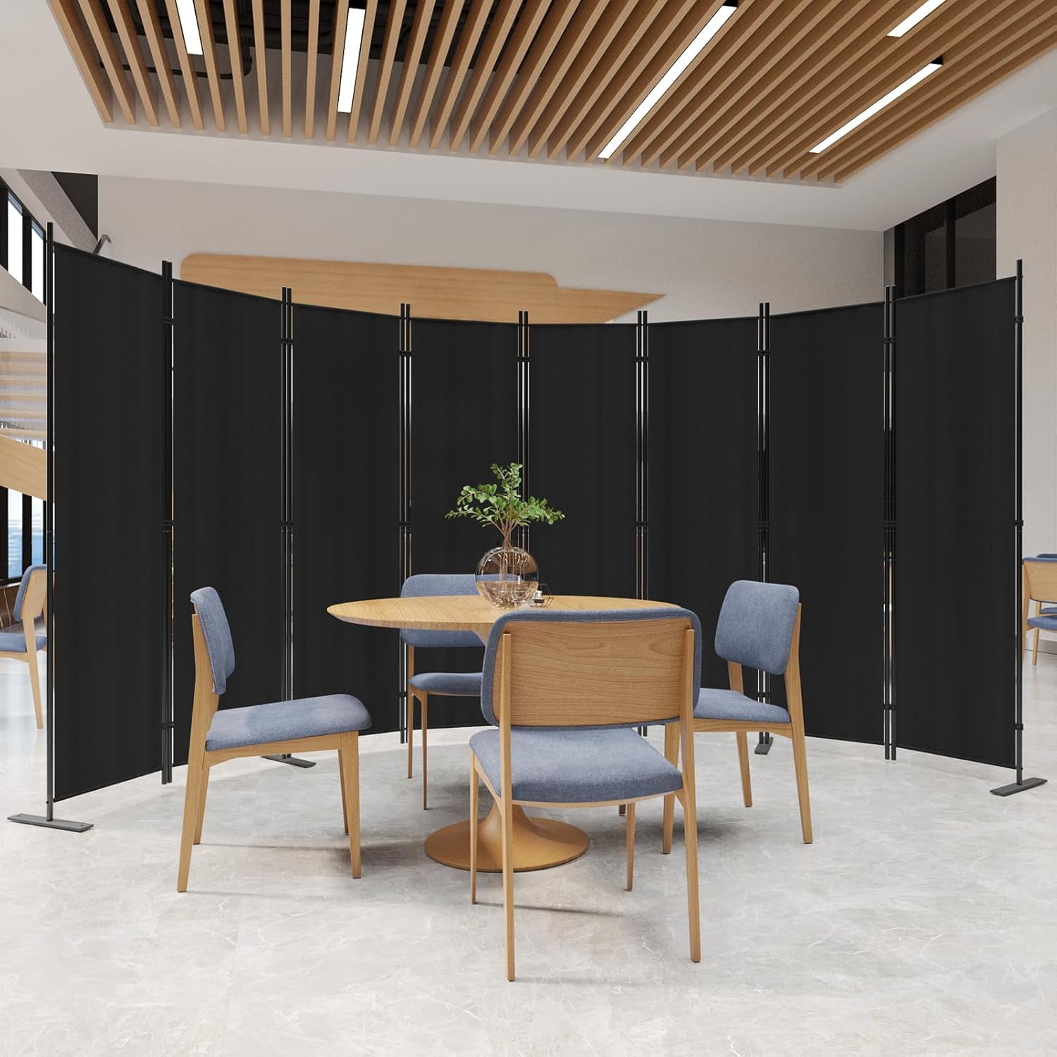 no 8 Panels Room Divider, 6 Ft Tall Indoor Folding Privacy Screen ...