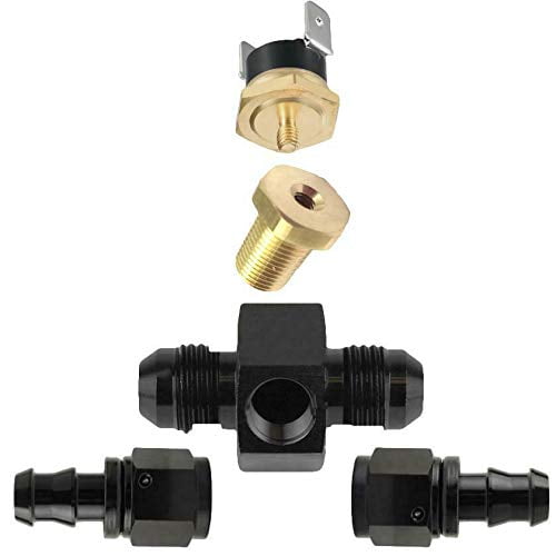 8 Pass 3/8" Aluminum Engine Transmission Oil Cooler Fan 6AN in-Line ...