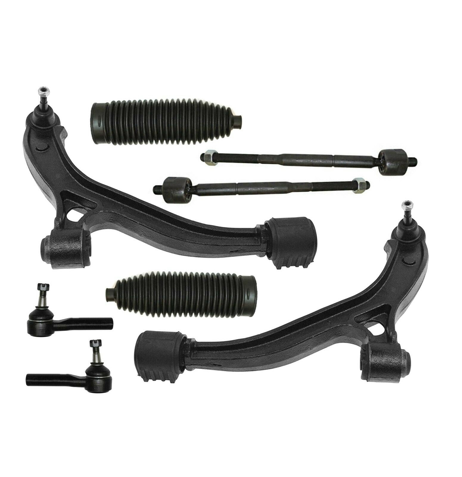 8 Pc Front Complete Suspension Steering Gear Bellows Lower Control Arm ...