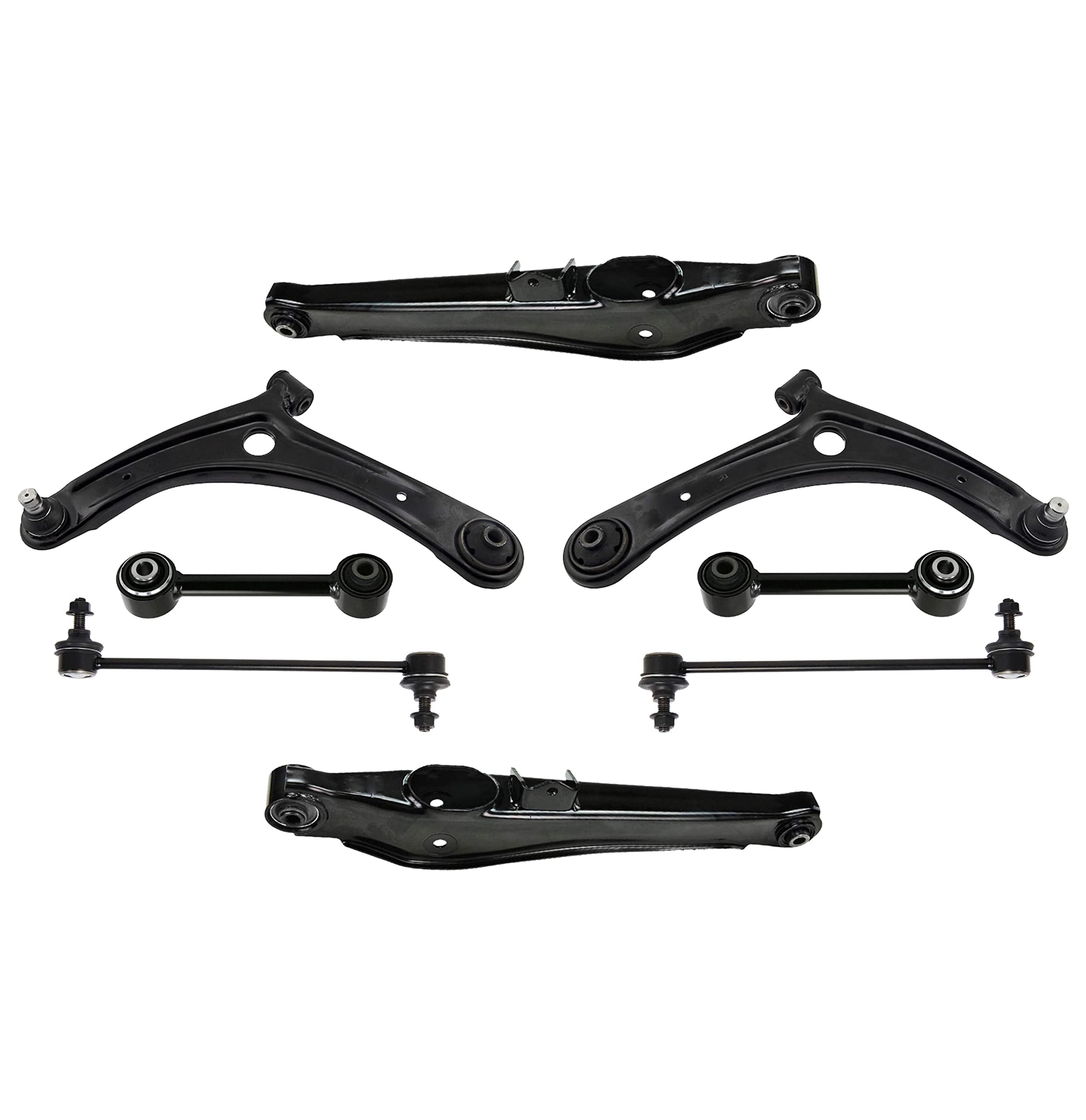 8 Pc Front Lower Control Arms + Rear Lower Forward & Rearward Control ...