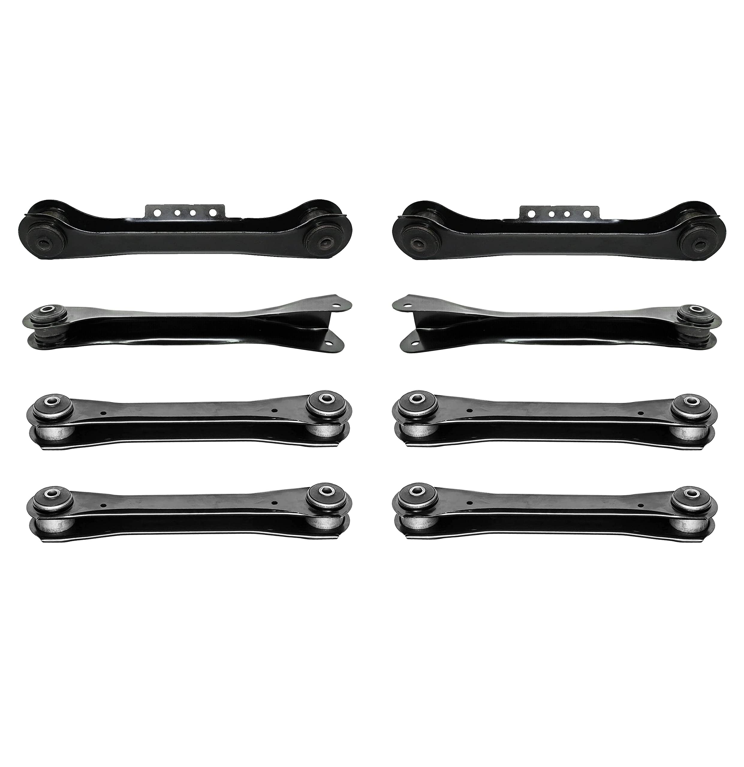 8 Pc Front & Rear Suspension Kit Lower & Upper Control Arms, Driver ...