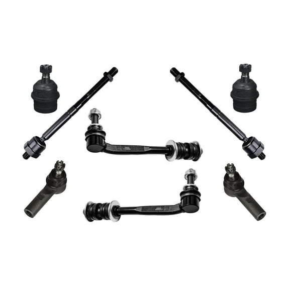 8 Pc Front Suspension Kit Inner & Outer Tie Rod Ends Lower Ball Joints ...