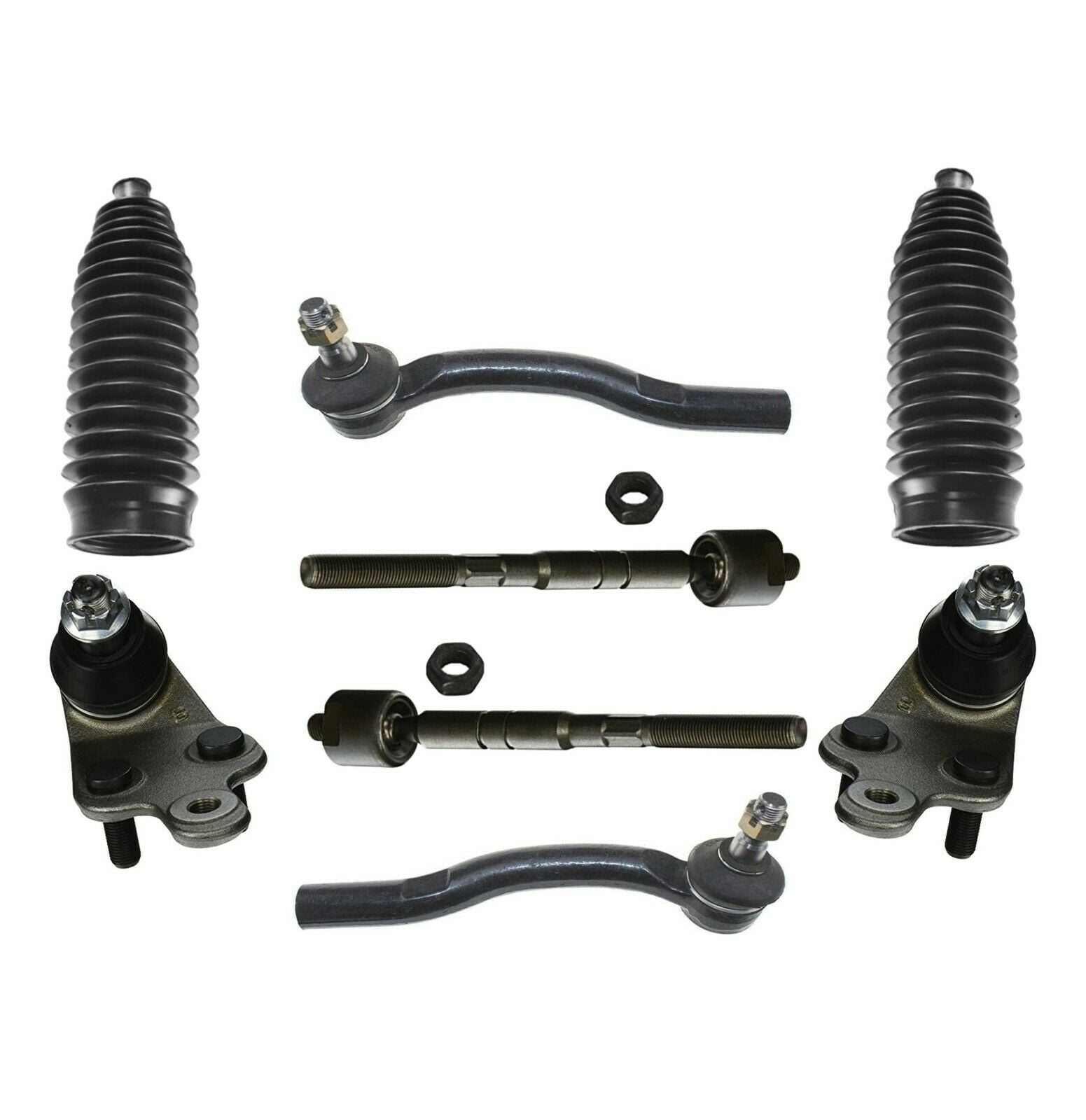 8 Pc Front Suspension Kit Rack & Pinion Bellow Boots Front Lower Ball ...