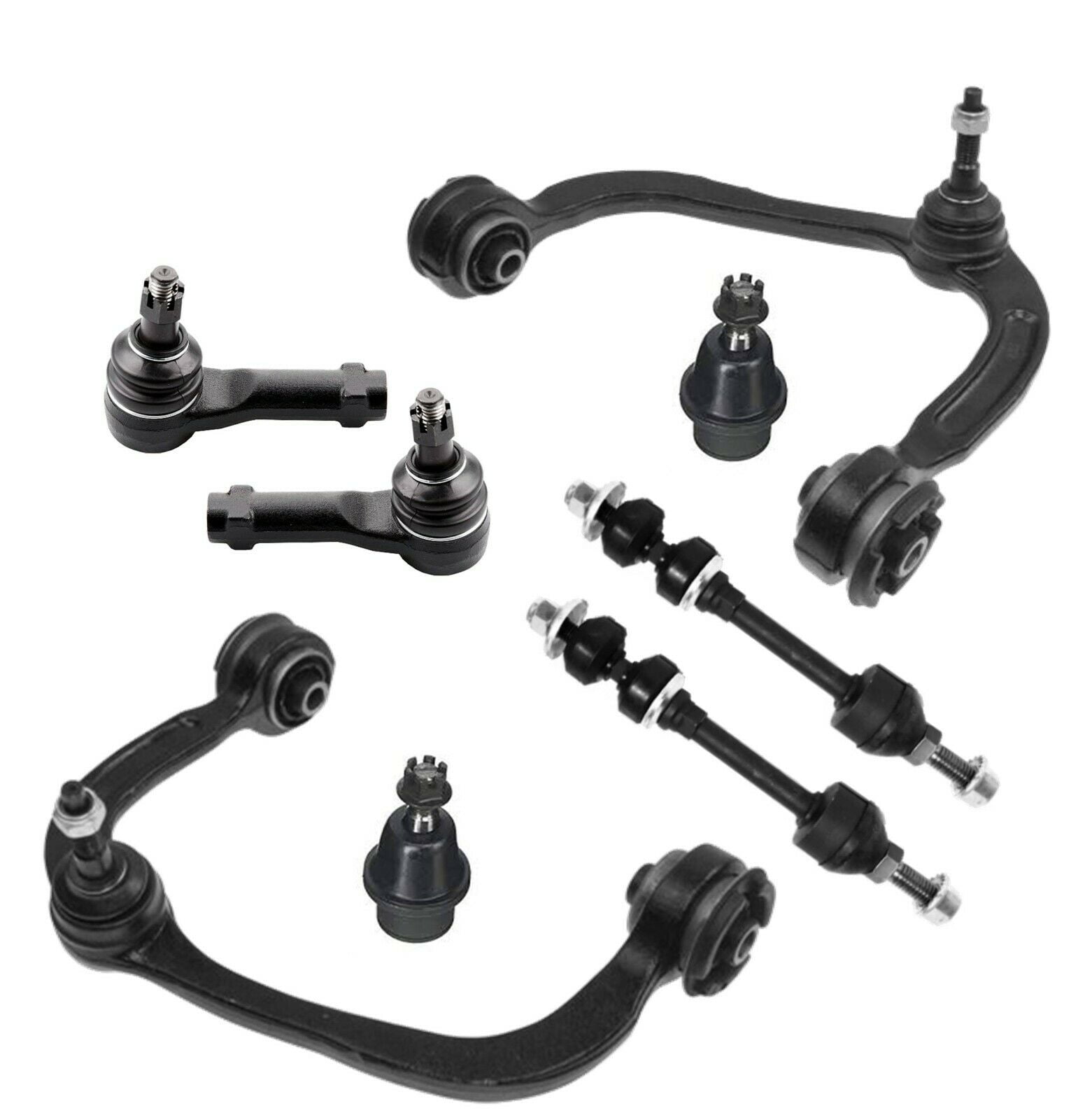 8 Pc Front Sway Bar Links Outer Tie Rod Ends Upper Control Arms + Lower ...
