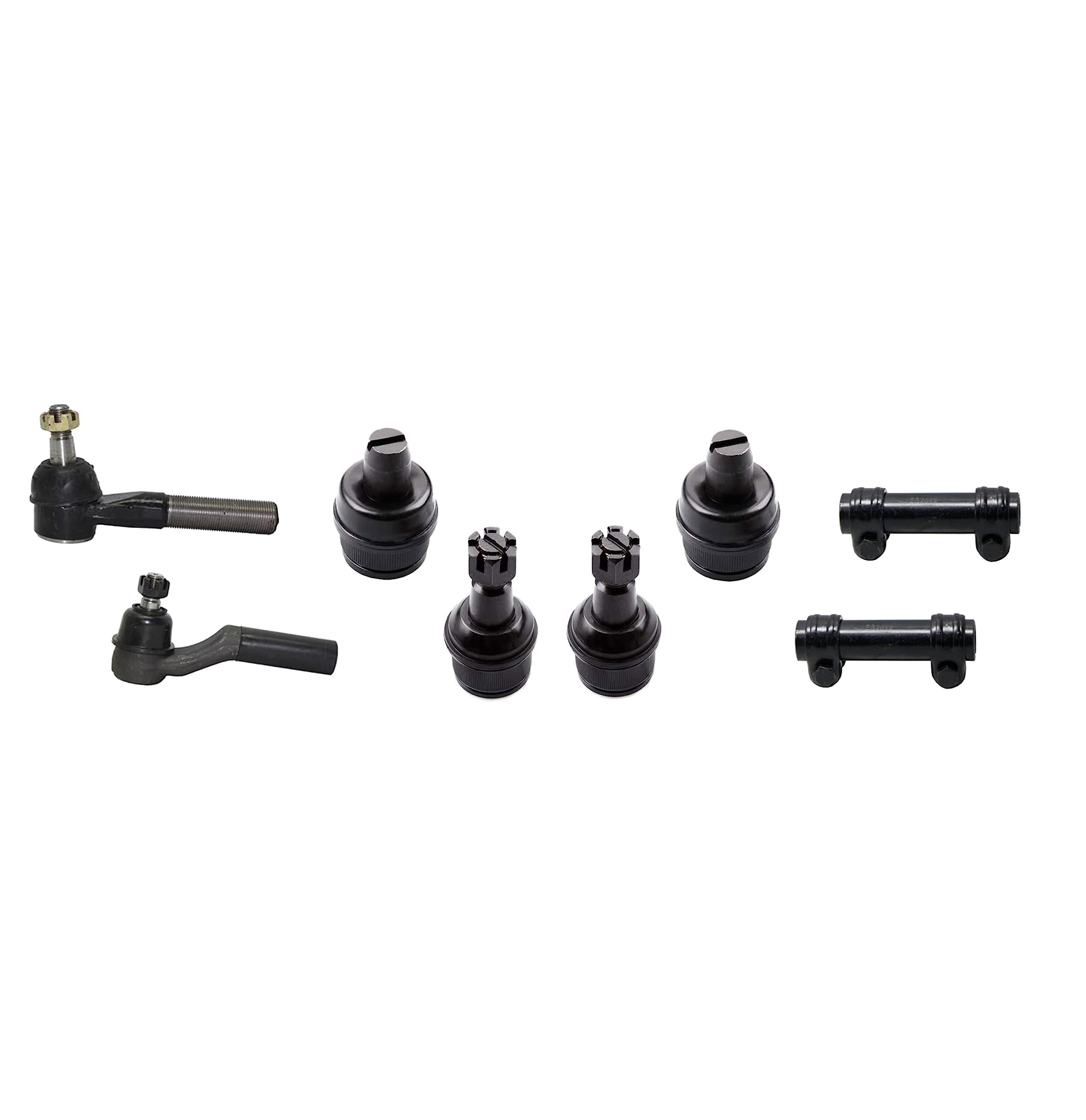 8 Pc Front Upper & Lower Ball Joints, Tie Rods, Adjusting Sleeves ...