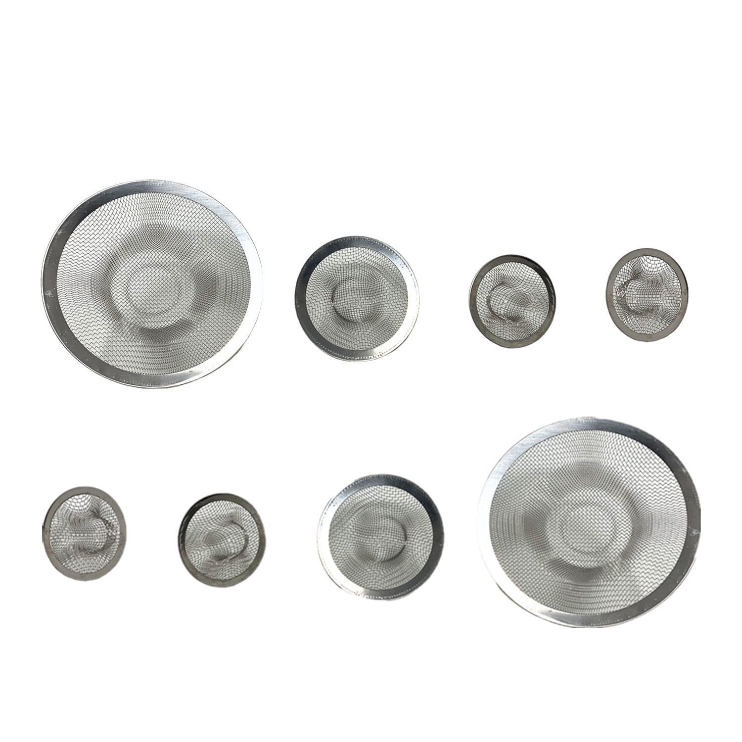 8 Pc Mesh Sink Strainer Set For Drains, Kitchen, Bathroom, Tub, Mesh ...