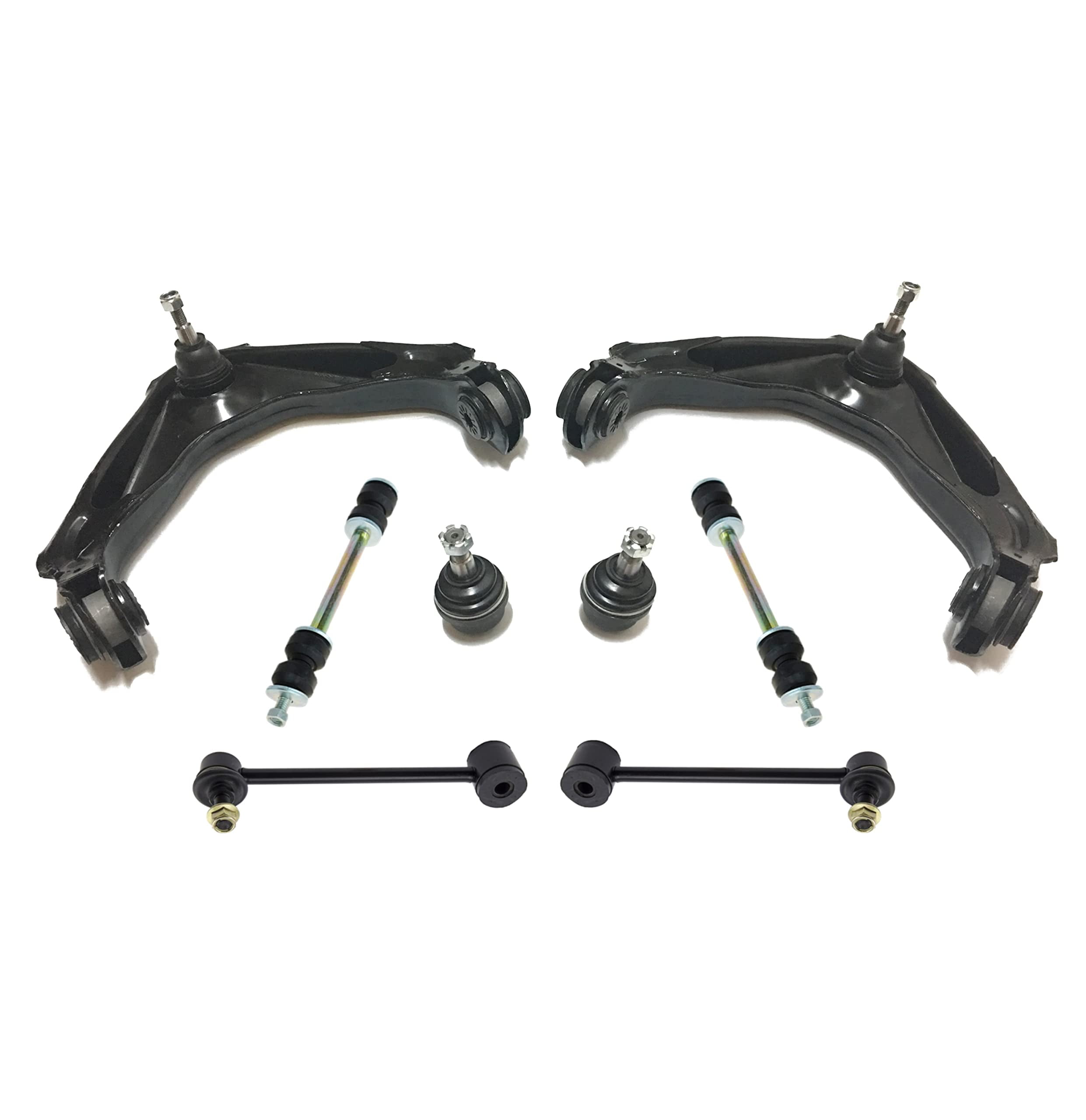8 Pc Suspension Kit Upper Control Arms & Ball Joints Assembly + Lower ...