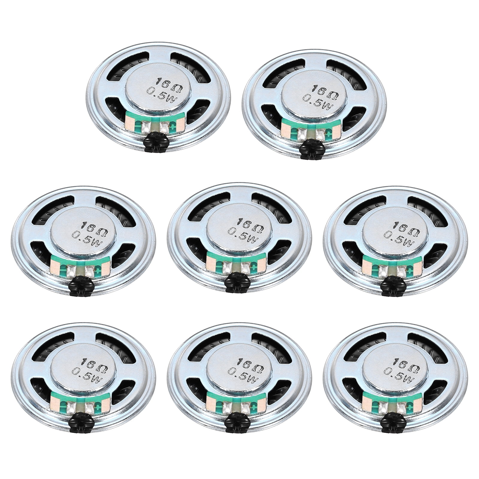8 Pcs 0.5W 16 Ohm Small Speakers Metal Shell Round Internal Micro Magnet Speaker - Walmart.com