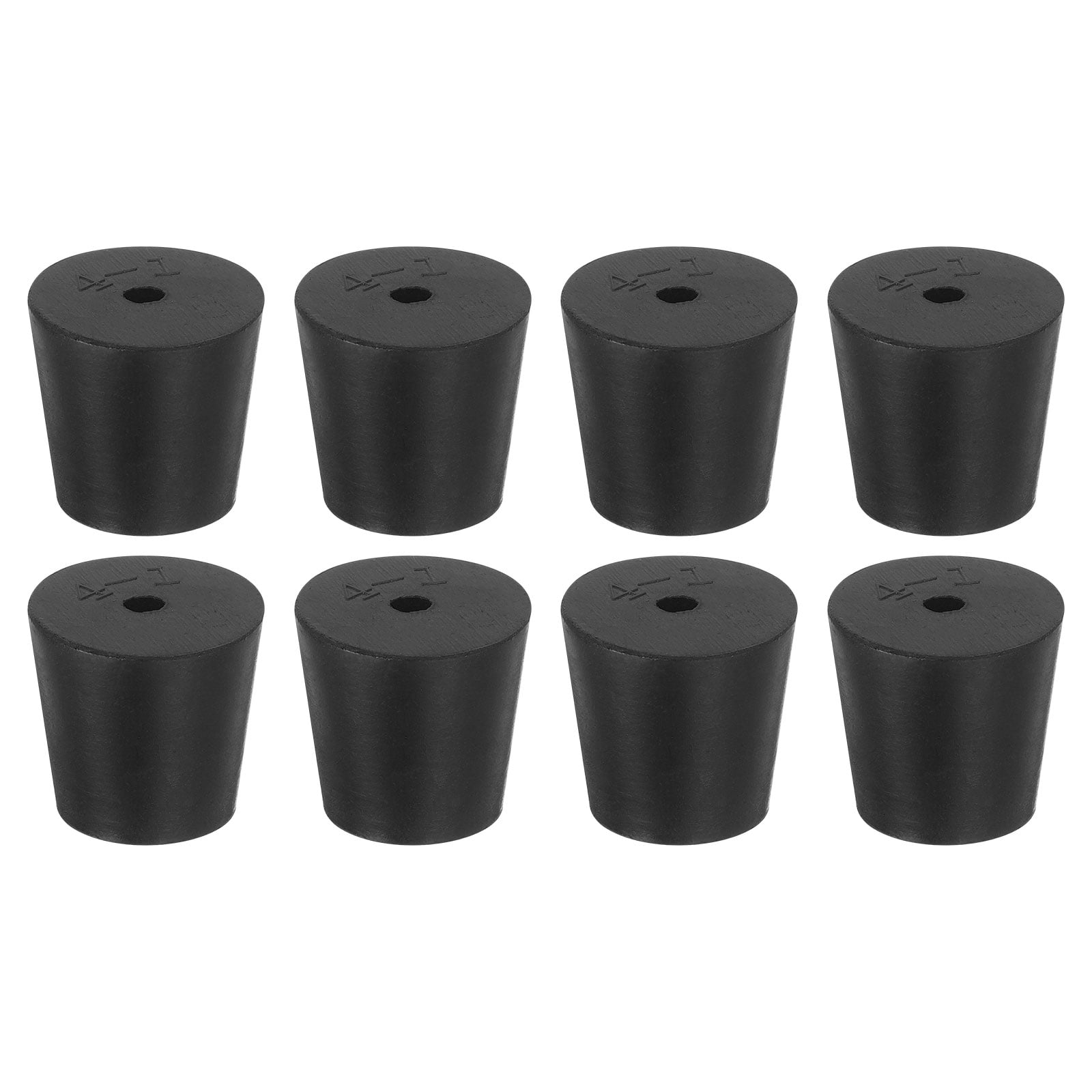 8 Pcs 1-Hole Rubber Stopper, Tapered Lab Seal Tube Stopper Plug for ...