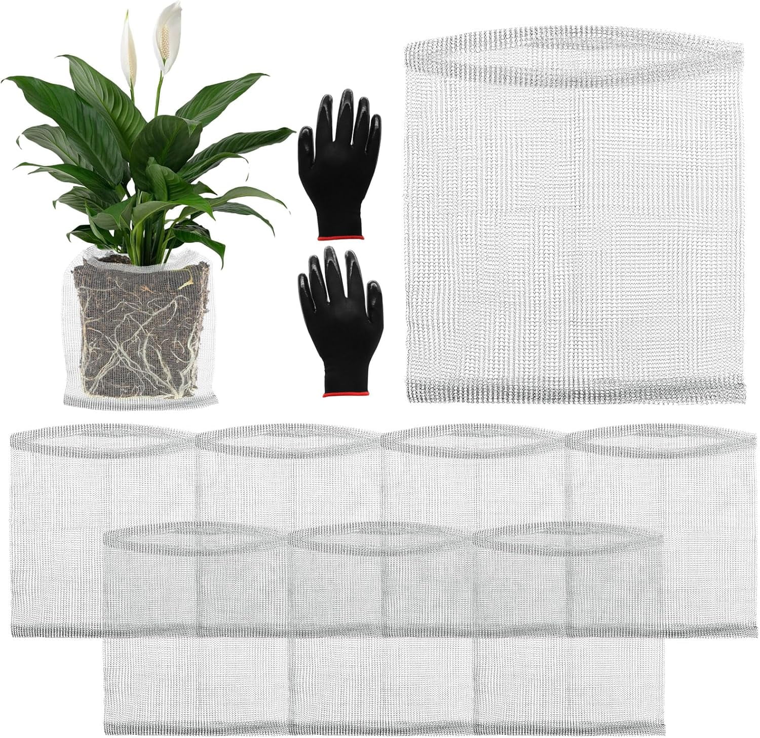 8 Pcs 10 Gallon Root Guard Gopher Proof Stainless Wire Steel Baskets ...