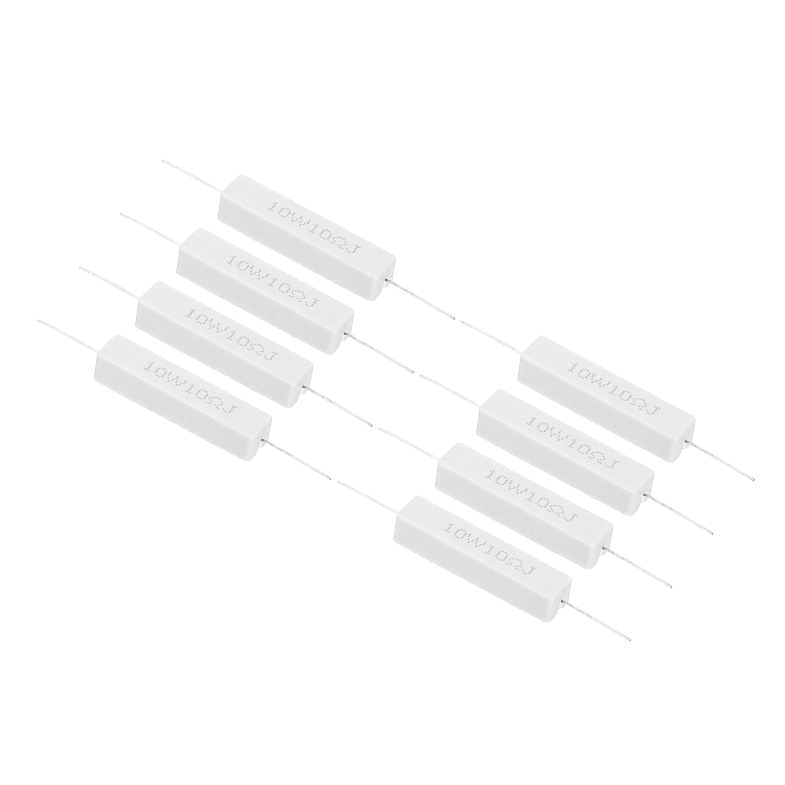 8 Pcs 10 Ohm Resistors, 10W Ceramic Cement Resistor Power Cement ...
