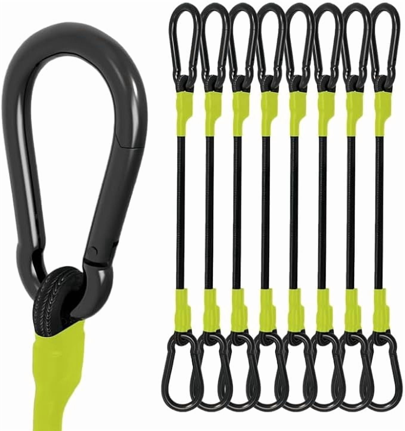 Lucky Straps 8 Pack 12 inch Heavy Duty Bungee Cords with Carabiner ...