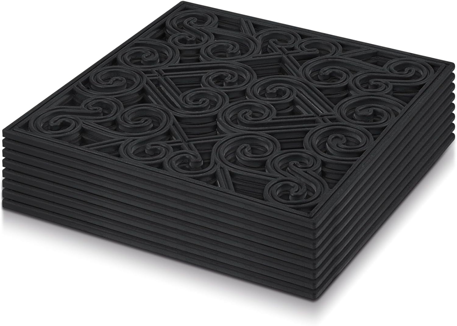 8 Pcs 15x15 Rubber Stepping Stone Tiles Outdoor Heavy Duty Garden ...