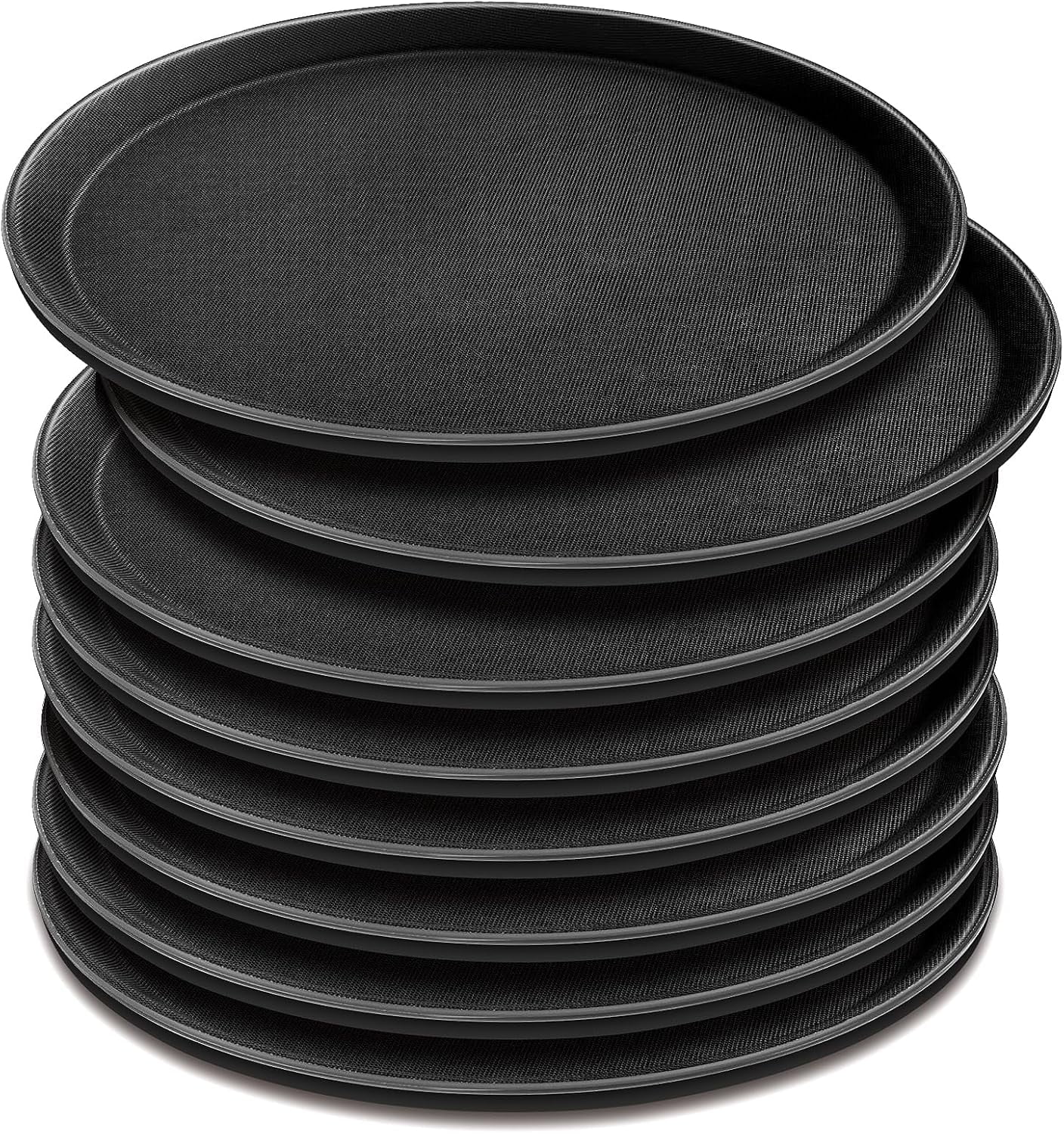 8 Pcs 16 Inch Round Serving Trays Restaurant Serving Trays Plastic Food ...