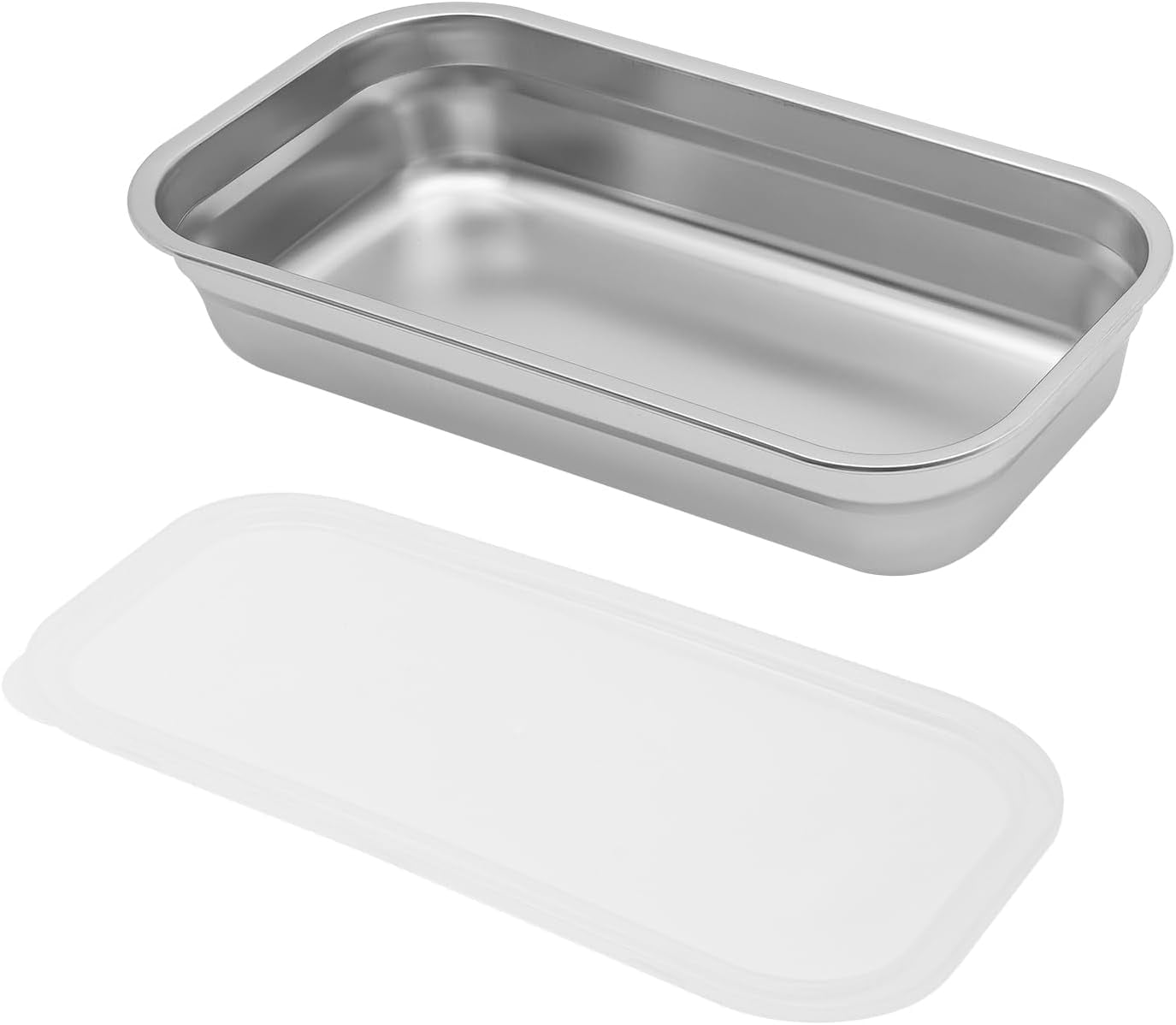 8 Pcs 2.5in-depth Stainless Steel Food Storage Container, Rectangular ...