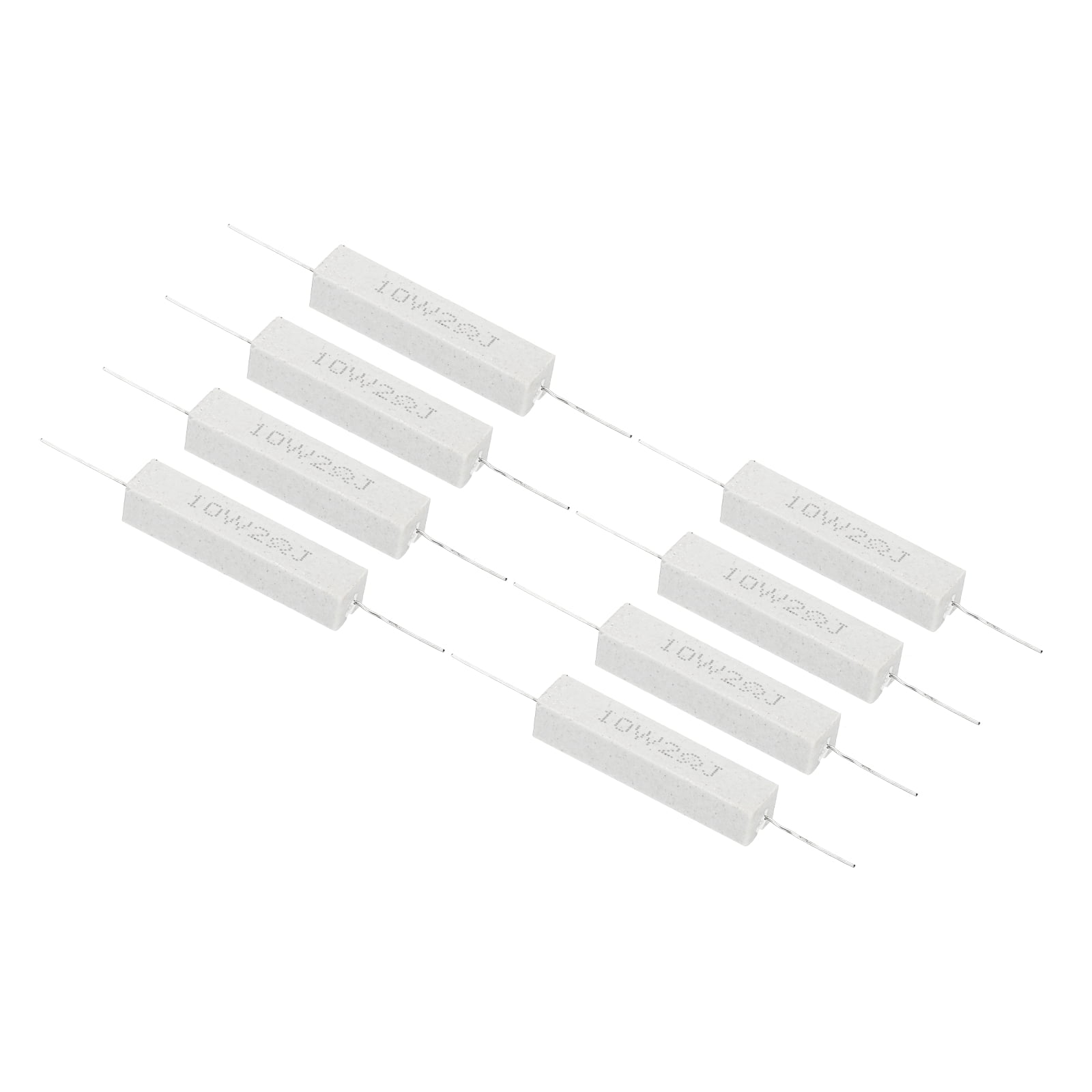 8 Pcs 2 Ohm Resistors, 10W Ceramic Cement Resistor Power Cement Resistor Kit Tolerance 5% for ...
