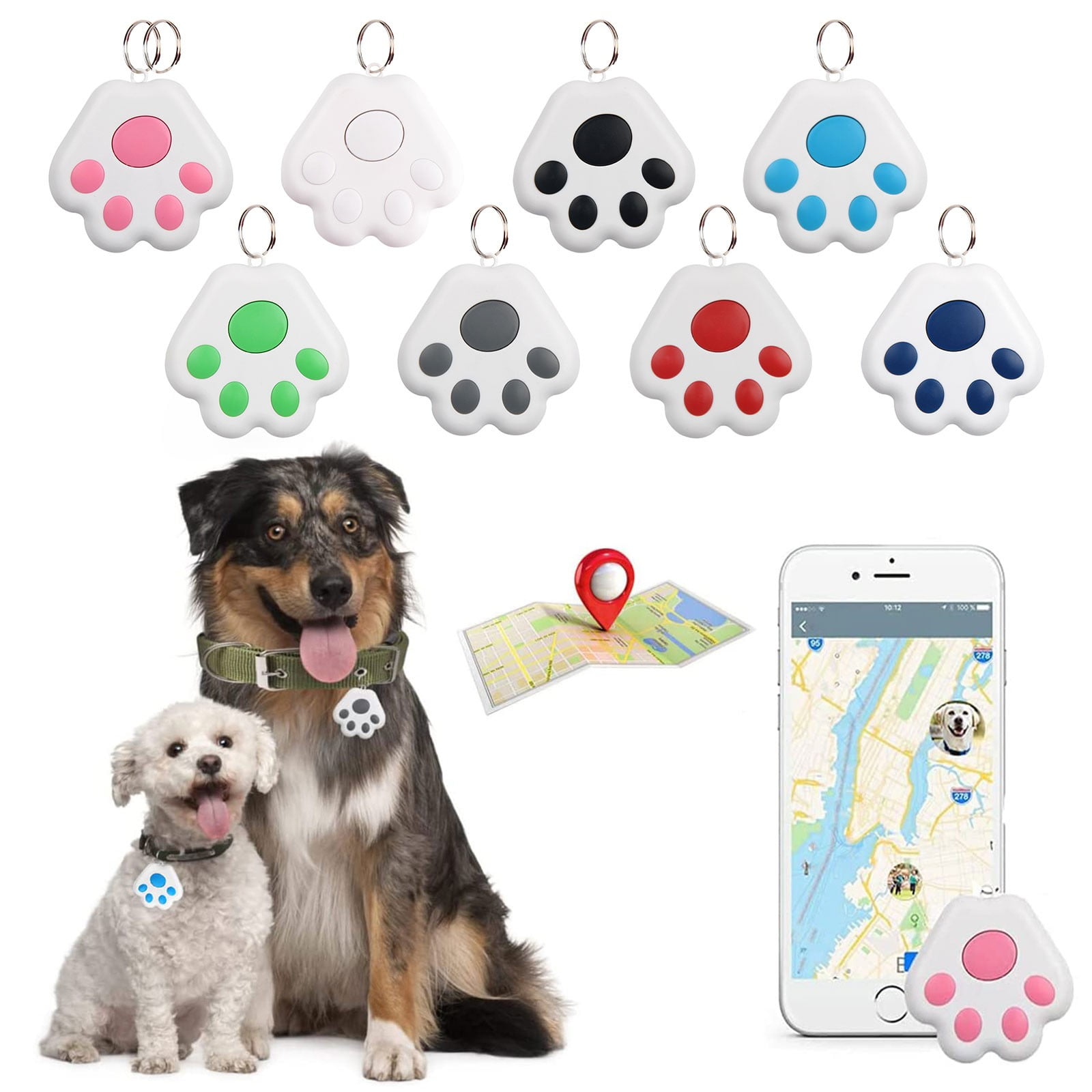 8 Pcs 2024 Newly Mini Dog Tracking Device Portable Intelligent Lost ...