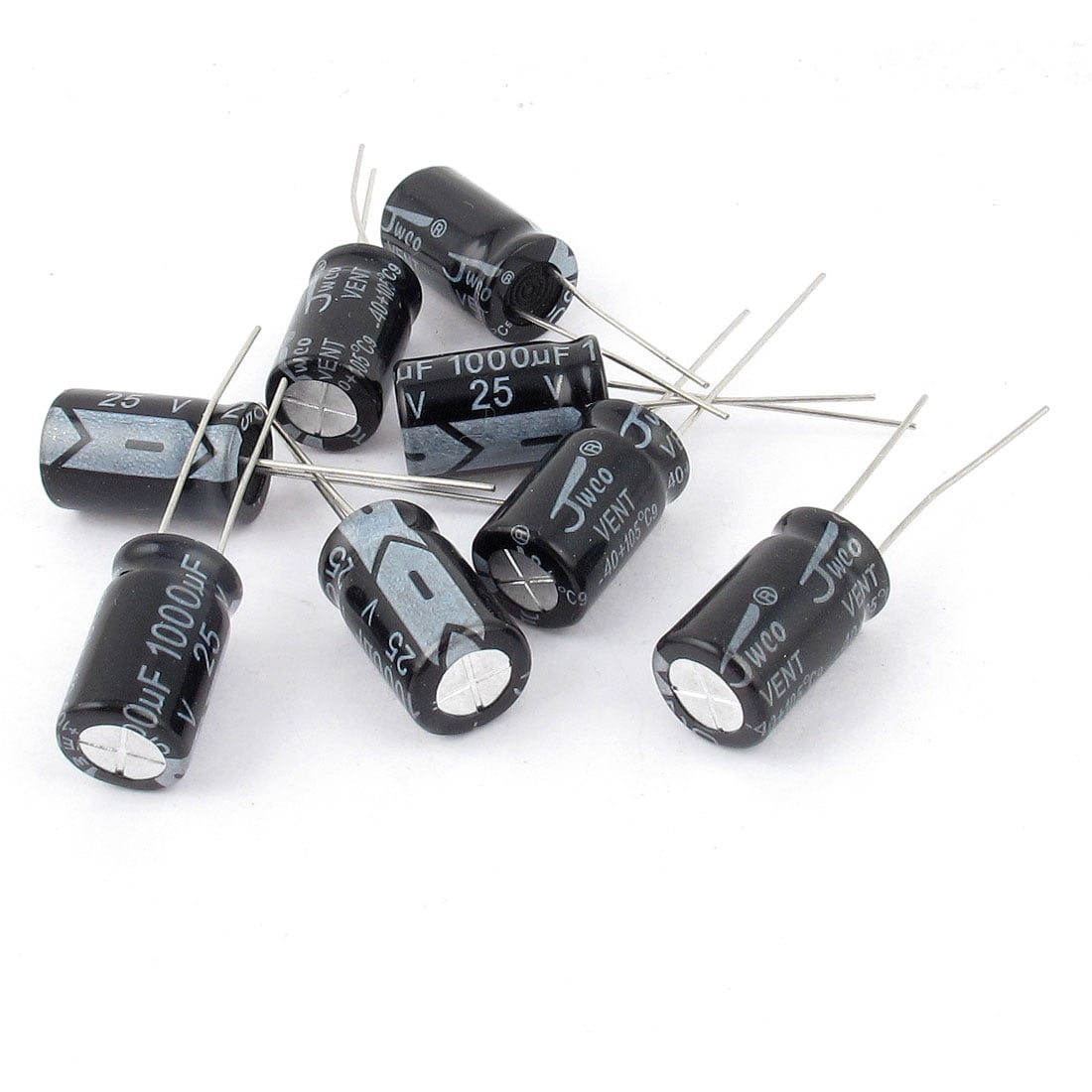 8 Pcs 25V 1000uF 105C Radial Lead Electrolytic Capacitor 10mm x 17mm ...