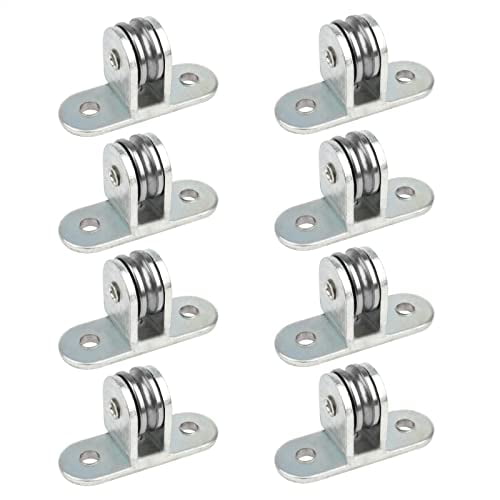 8 Pcs 3/4" Small Pulley Block,Single Bearing Silent for 1/8" Cord,Max ...