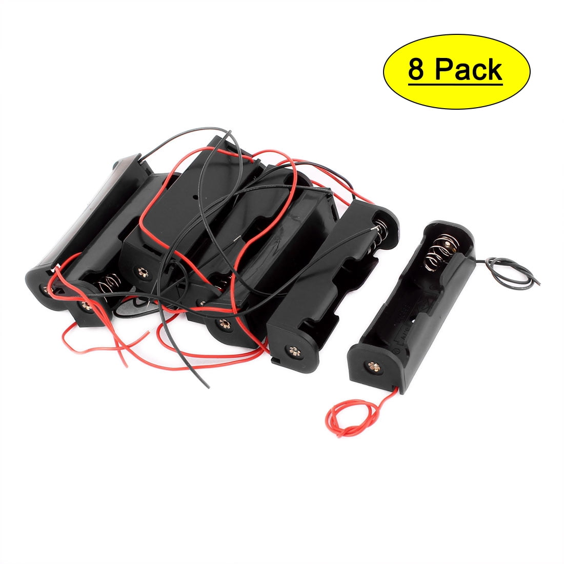 8 Pcs 3.7V Battery Cell Case for 1860 Battery Wire Holder Black Plastic ...