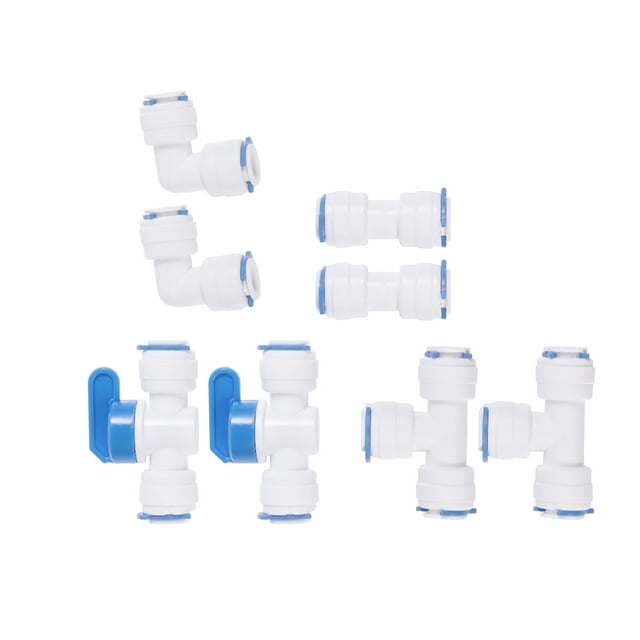 8 Pcs 3/8 Inch Professional Quick Connect Push In to Connect Water Tube ...