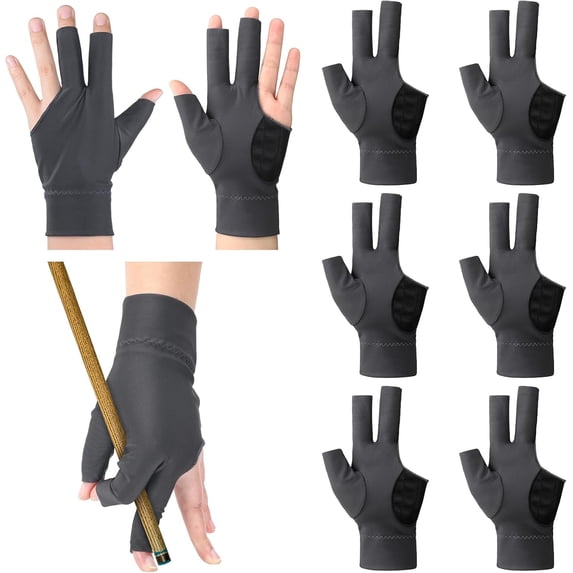 8 Pcs 3 Fingers Pool Gloves Billiards Left Hand Cue Sport Show Gloves ...