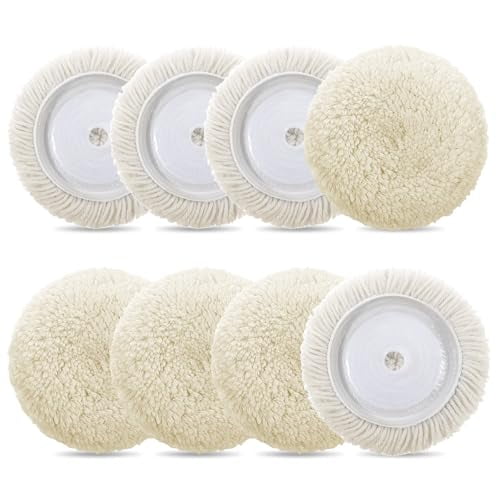 8 Pcs 3 Inch Polishing Pad Buffing Pad Wool Polishing Pad Hook Loop ...