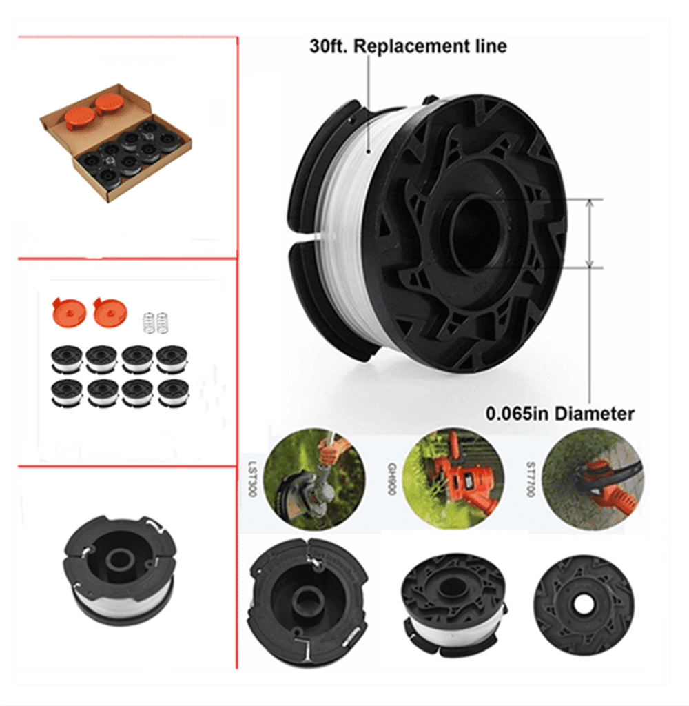 8 Pcs 30FT 0.065" Line Spool String Trimmers Fit for Black and Deacker ...
