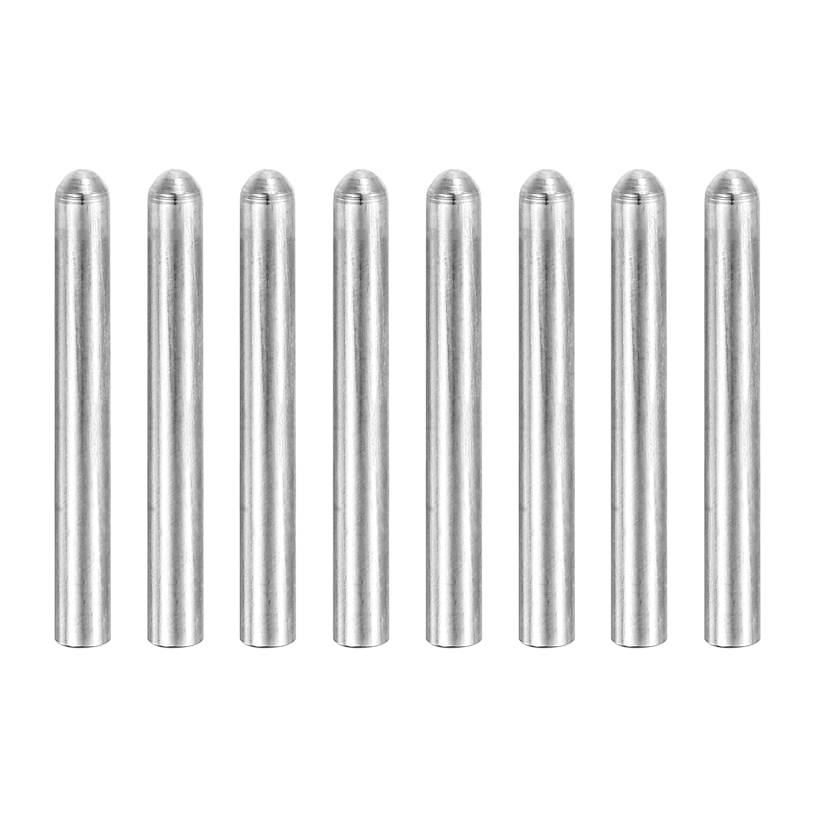 8 Pcs 3x25 mm 304 Stainless Steel Dowel Pins, Round Head Flat Chamfered ...
