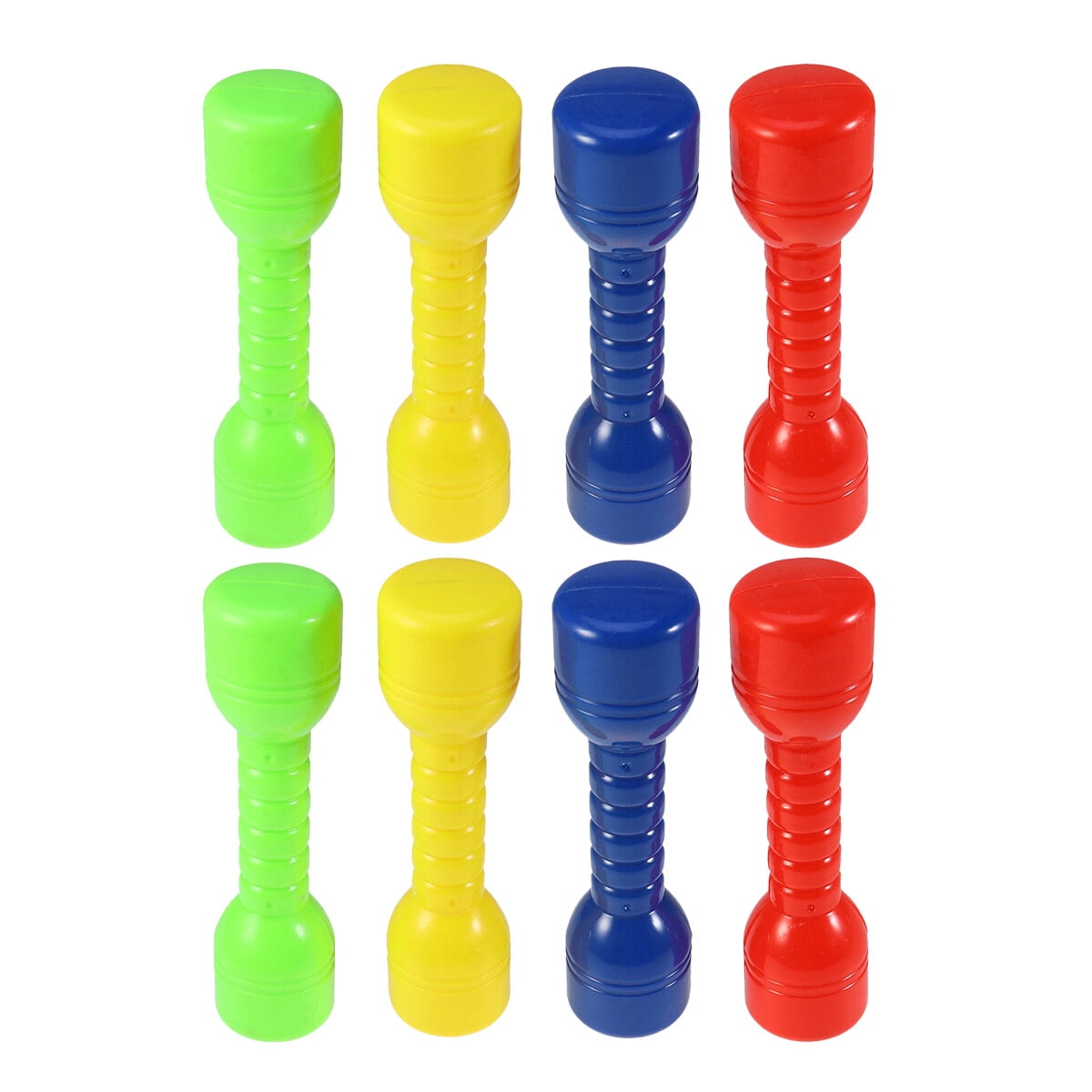 HOMEMAXS 8 Pcs 4 Colors Plastic Dumbbells Ergonomic Children Morning ...