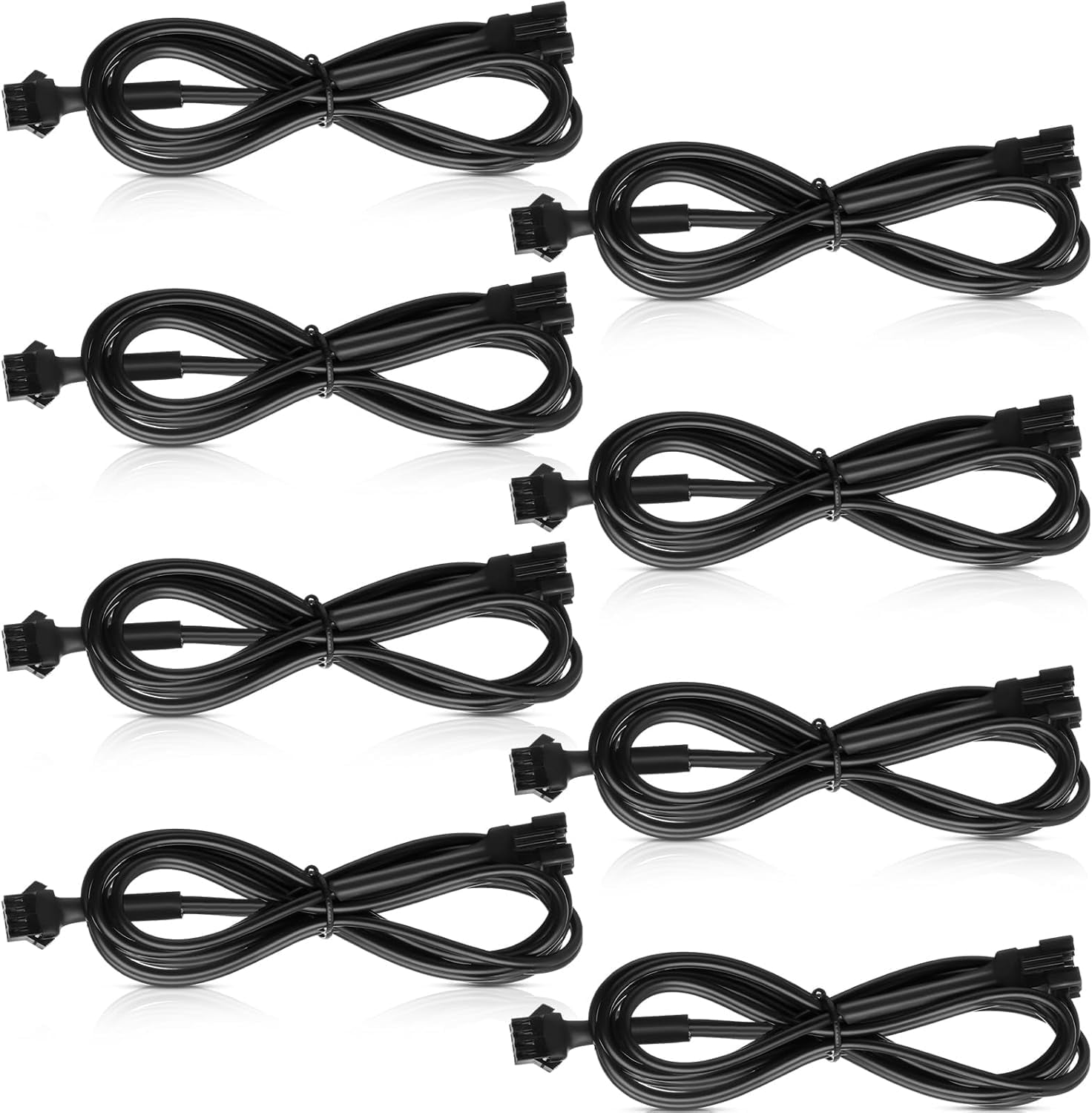 8 Pcs 4 Pin RGB LED Multi-Color Accent Light Extension Cable Wire Cord ...