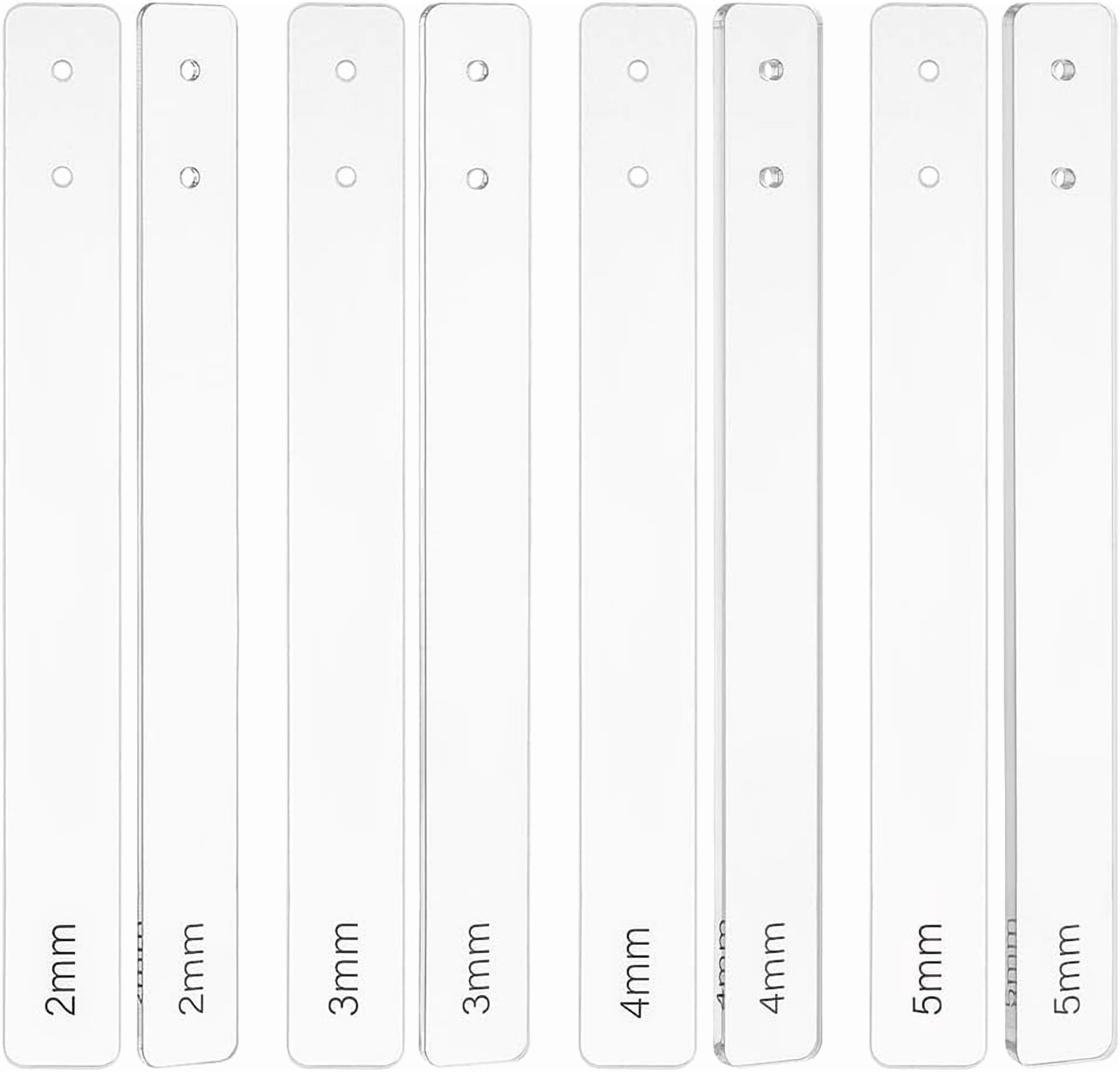 8 Pcs 4 Sizes Clay Depth Guides 2/3/4/5mm Acrylic Clay Thickness Guide ...