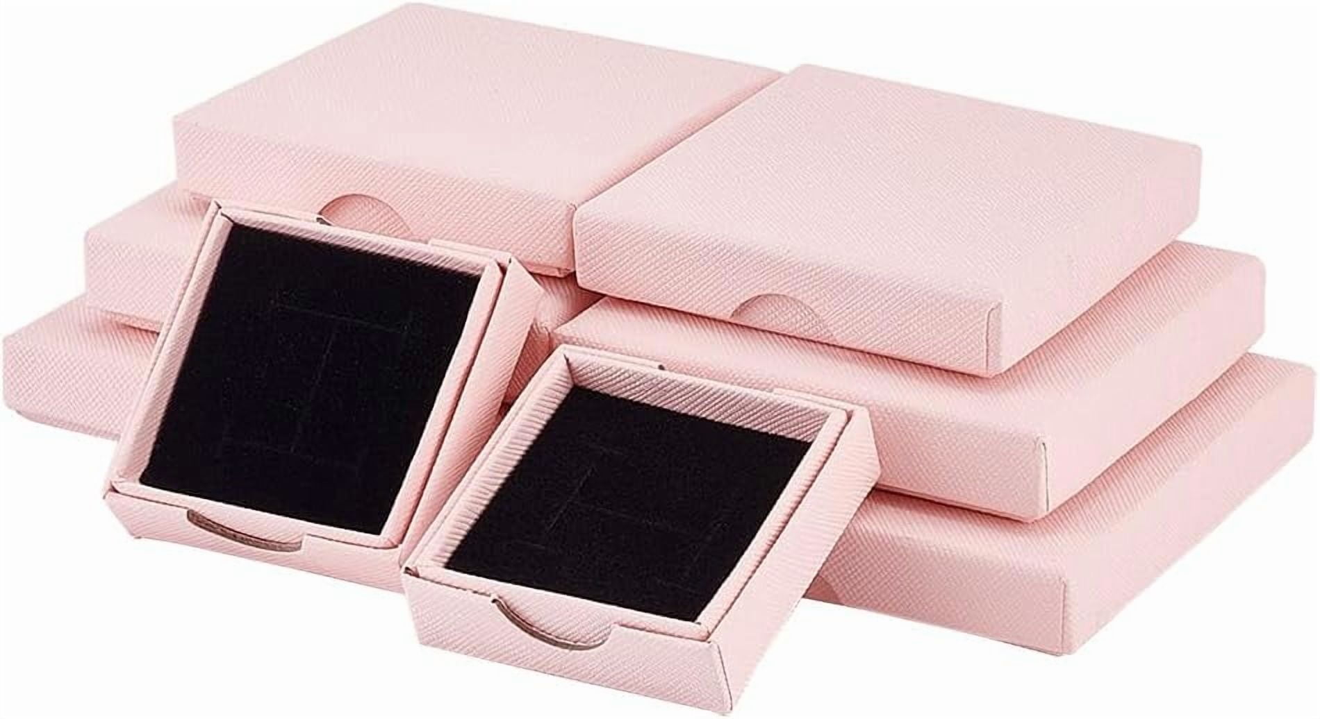 8 Pcs 4 Sizes Jewelry Gift Boxes Misty Rose Cardboard Jewelry Boxes ...