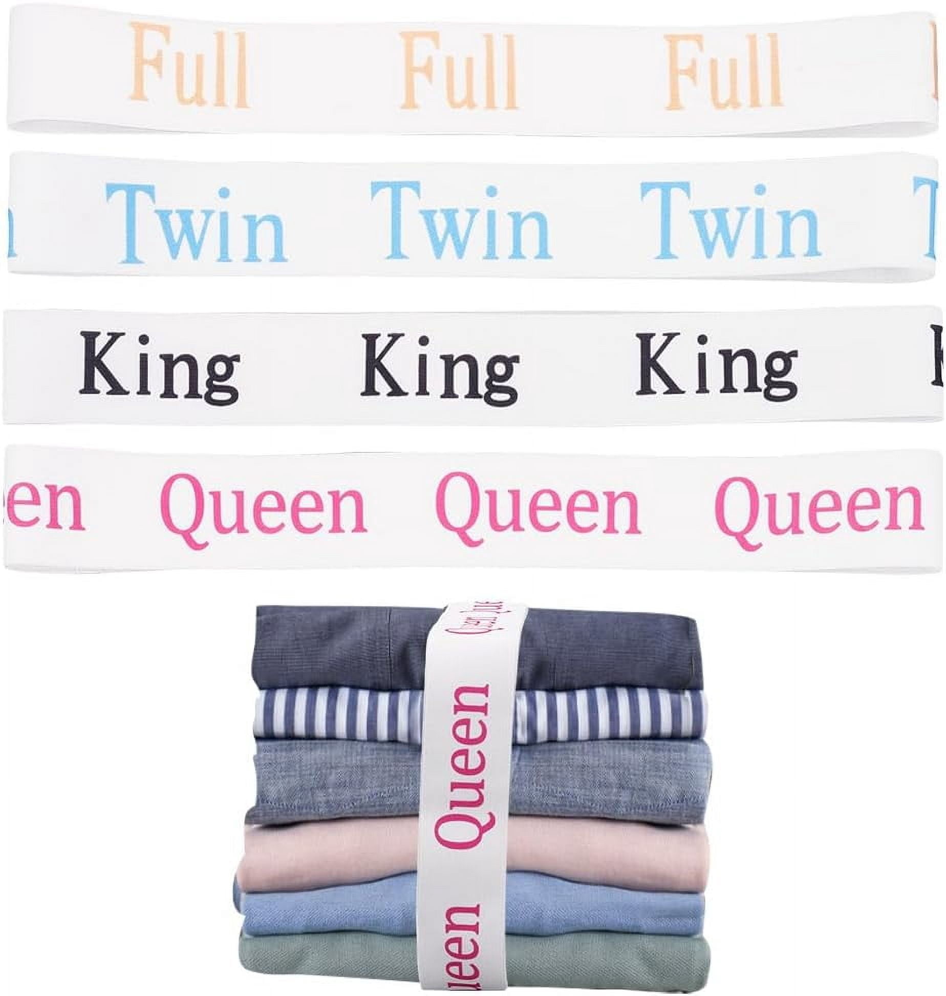 8 Pcs 4 Styles Sheet Bands for Organizing Sheet Keepers Closet ...