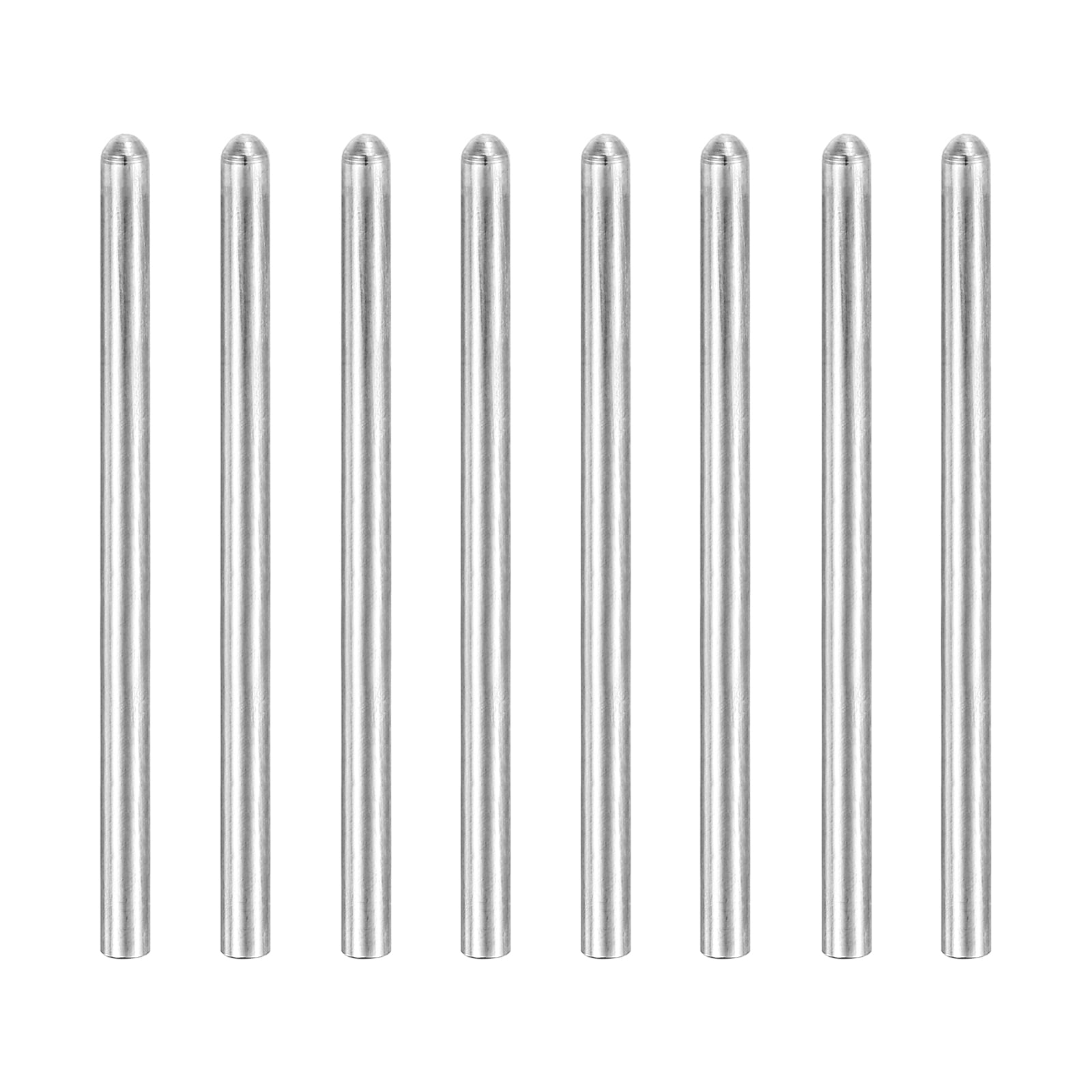 8 Pcs 4x50 mm 304 Stainless Steel Dowel Pins, Round Head Flat Chamfered ...
