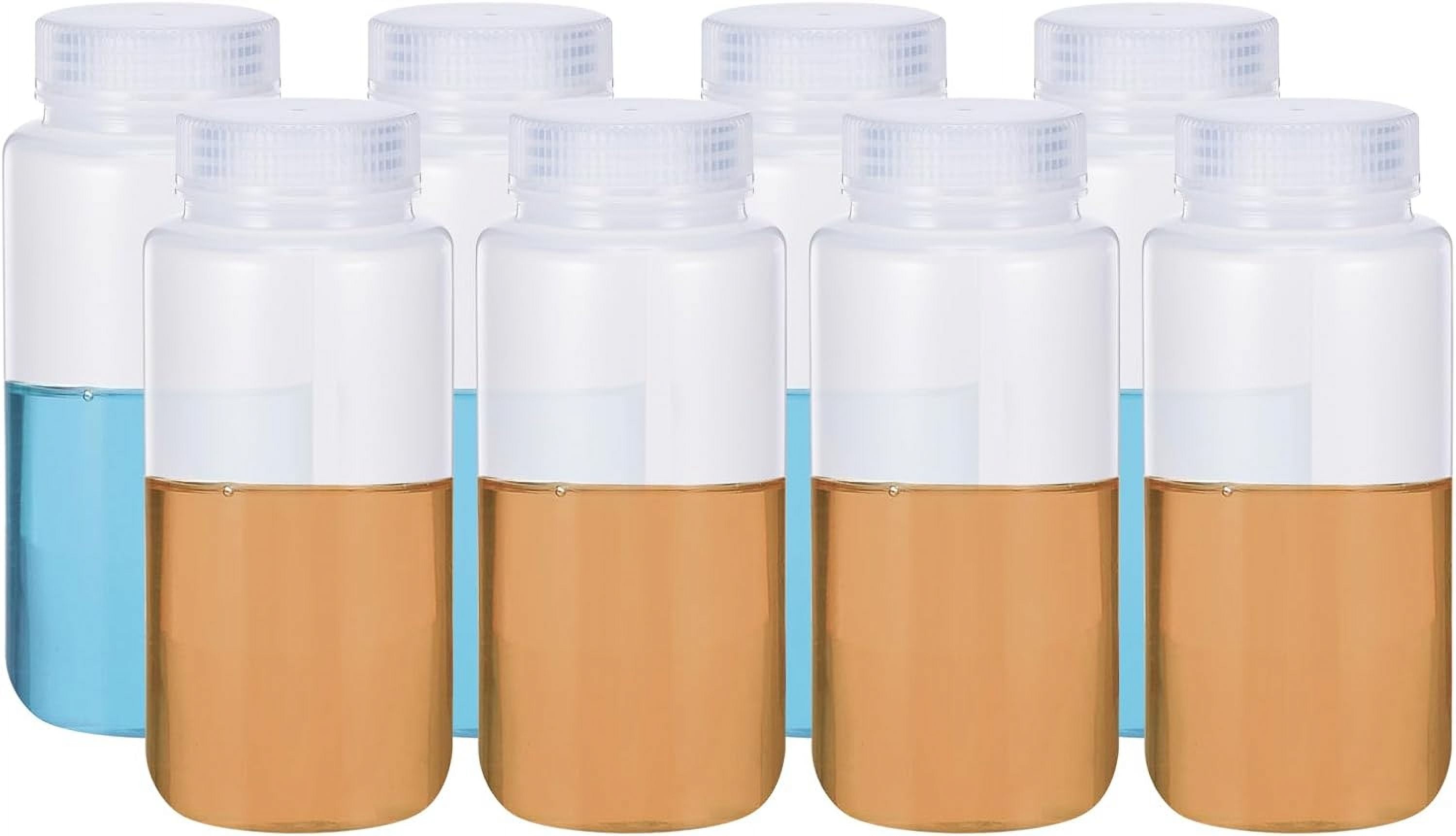 8 Pcs 500ml Reagent Bottles, PP Wide Mouth Round Bottles with Screw Cap ...