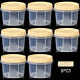 8 Pcs 500ml Round Food Fresh Keeping Box Kitchen Refrigerator Storage ...